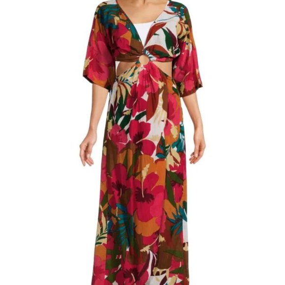 TRUE DESTINATIONS | Dresses | Floral Print Cutout Maxi Dress True ...